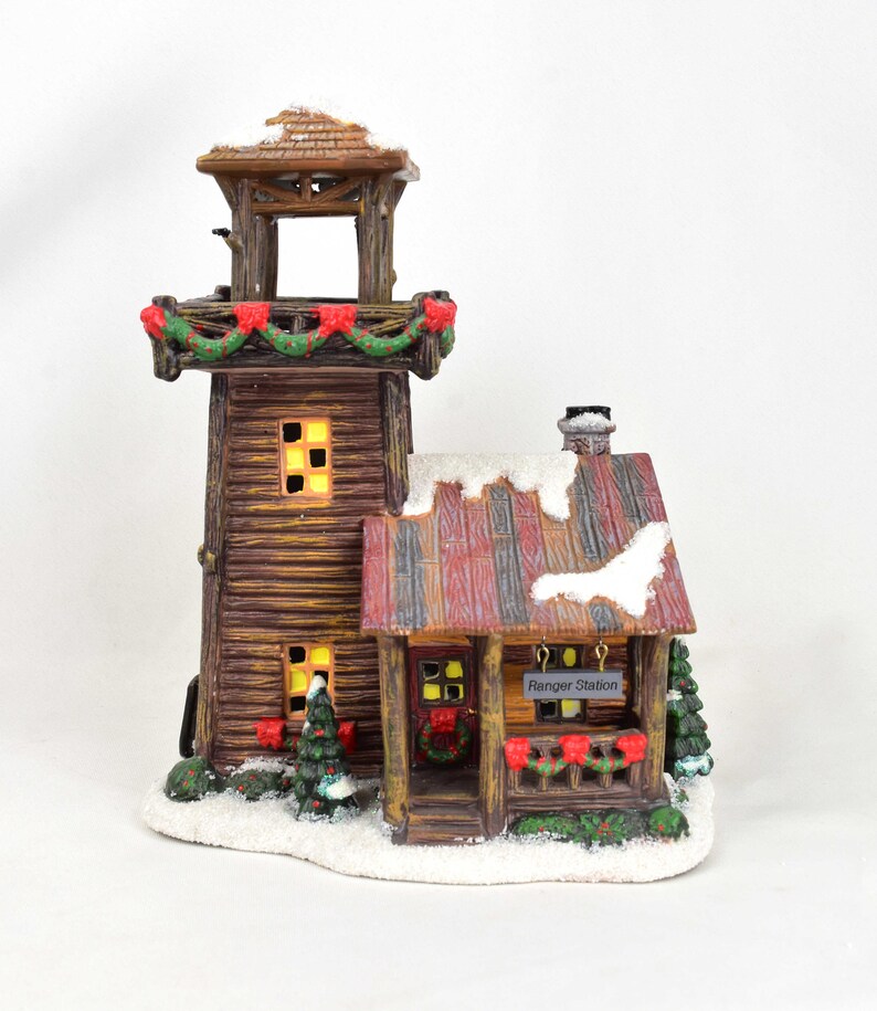 St Nicholas Square Ranger Station Lighted Christmas Village - Etsy