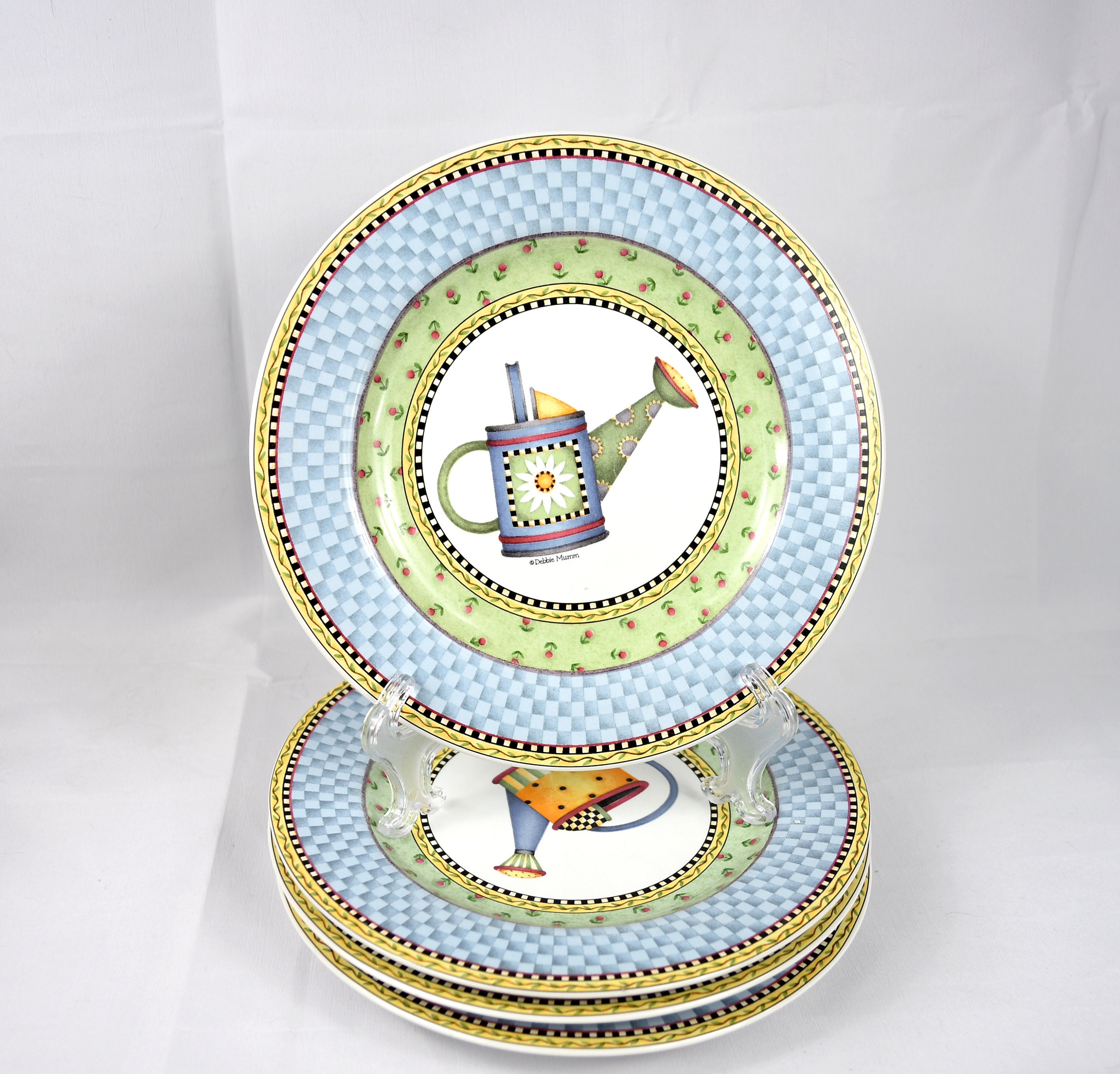 vintage plate set collectible dinnerware luncheon plates set of 4 ...