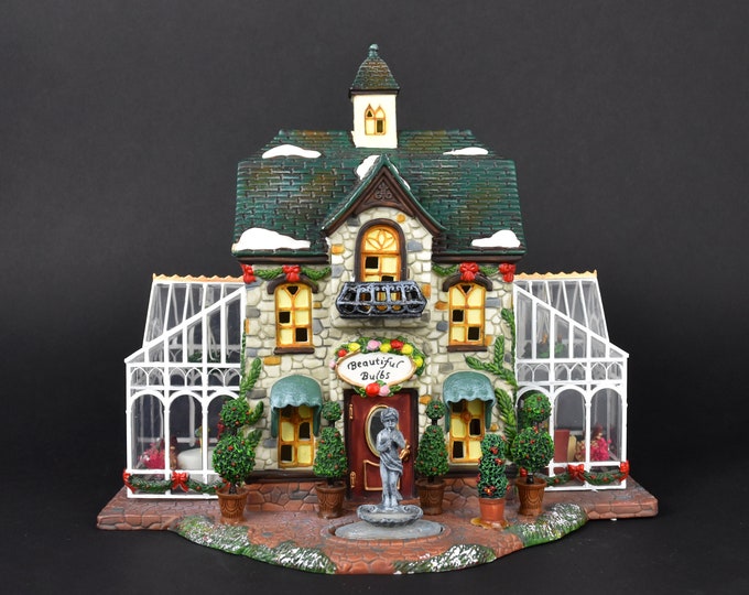 Lemax Carole Towne Beautiful Bulbs Floral Shop Lighted Christmas ...