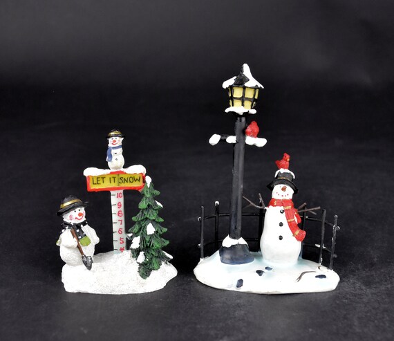 St Nicholas Square Snowman Lamp Post & Santas Workbench - Etsy