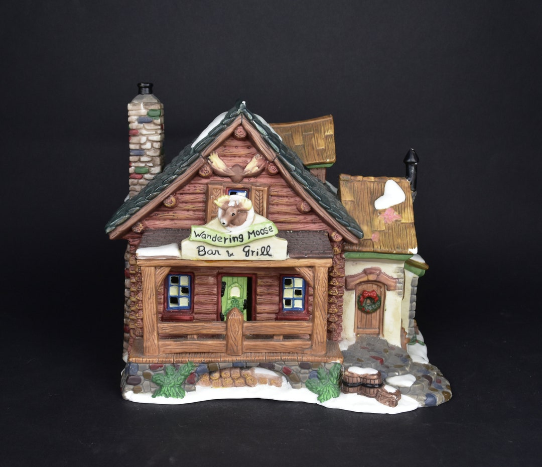 Santas Workbench Wandering Moose Bar & Grill Lighted Christmas - Etsy