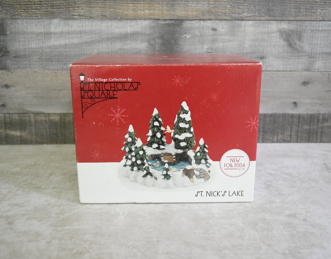 St Nicholas Square St Nicks Lake Christmas Village Landscape Accessory ...