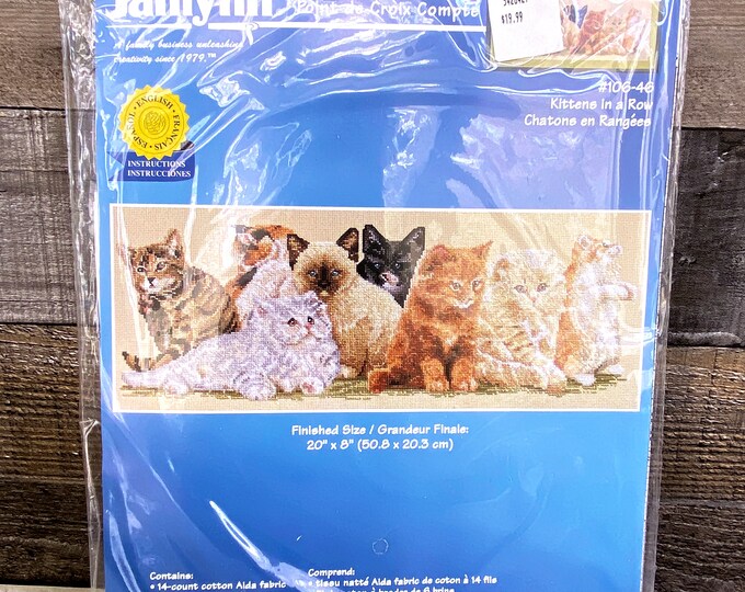 Janlynn Kittens in A Row Counted Cross Stitch Kit 106-46 - Etsy