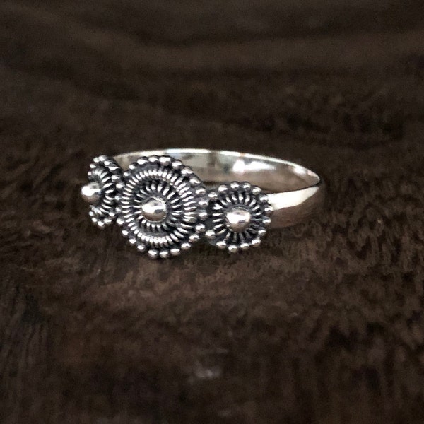 Oxidized Silver Ring - Etsy