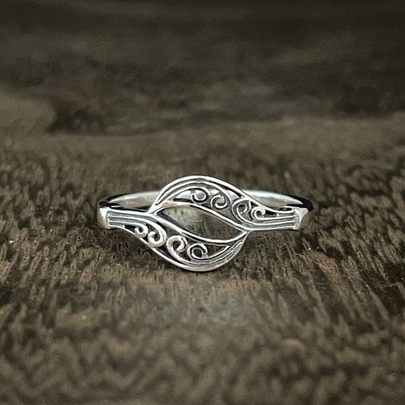 Oxidized Silver Ring - Etsy