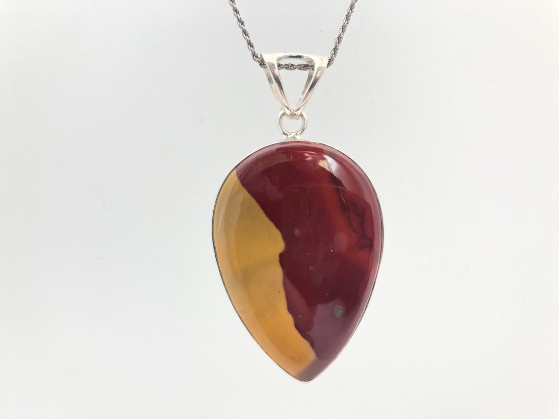 Mookaite Jasper Pendant // Mookaite Jasper Pendant // Teardrop - Etsy