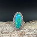 Rectangular Shape Turquoise Ring // 925 Sterling Silver With Genuine ...