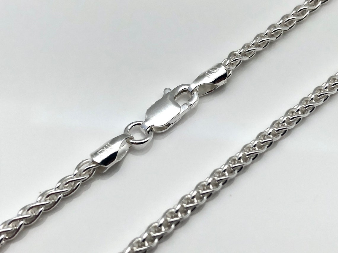 Silver Wheat Chain // Wheat Chain // Spiga Chain // Medium | Etsy