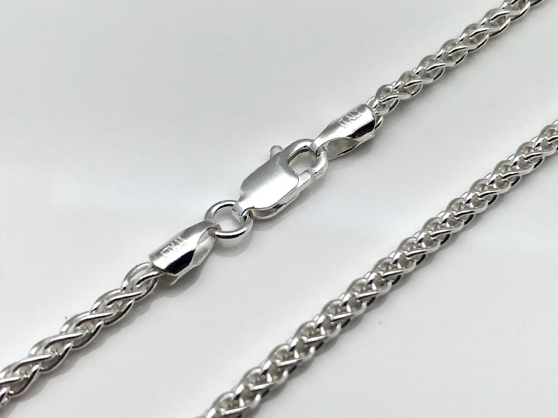 Silver Wheat Chain // Wheat Chain // Spiga Chain // Medium - Etsy