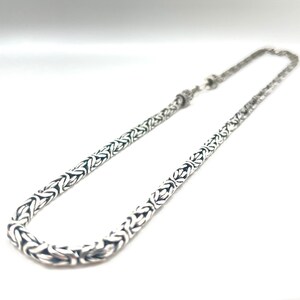Heavy Bali Byzantine Necklace // 4mm Bali Chain // 925 Sterling Silver ...