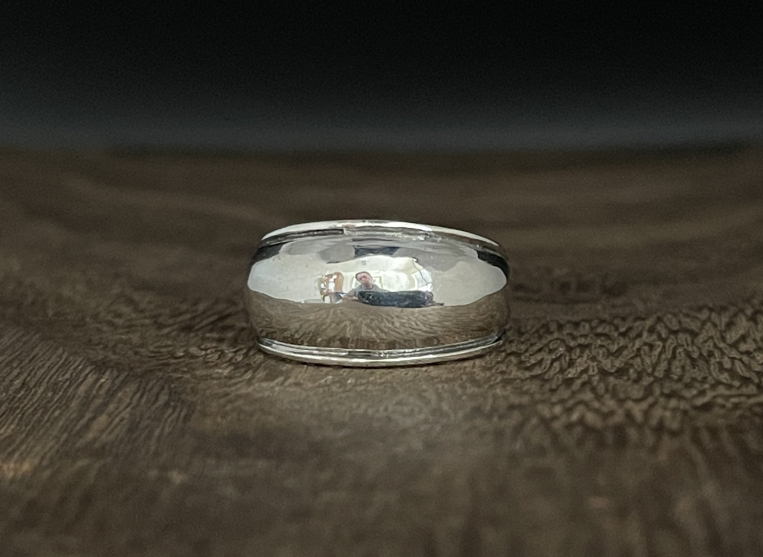 Rustic Dome Ring // 925 Sterling Silver // Oxidized | Etsy