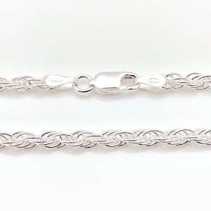 Loose Rope Chain // Loose Rope Silver Chain // Medium Pendant Chain ...