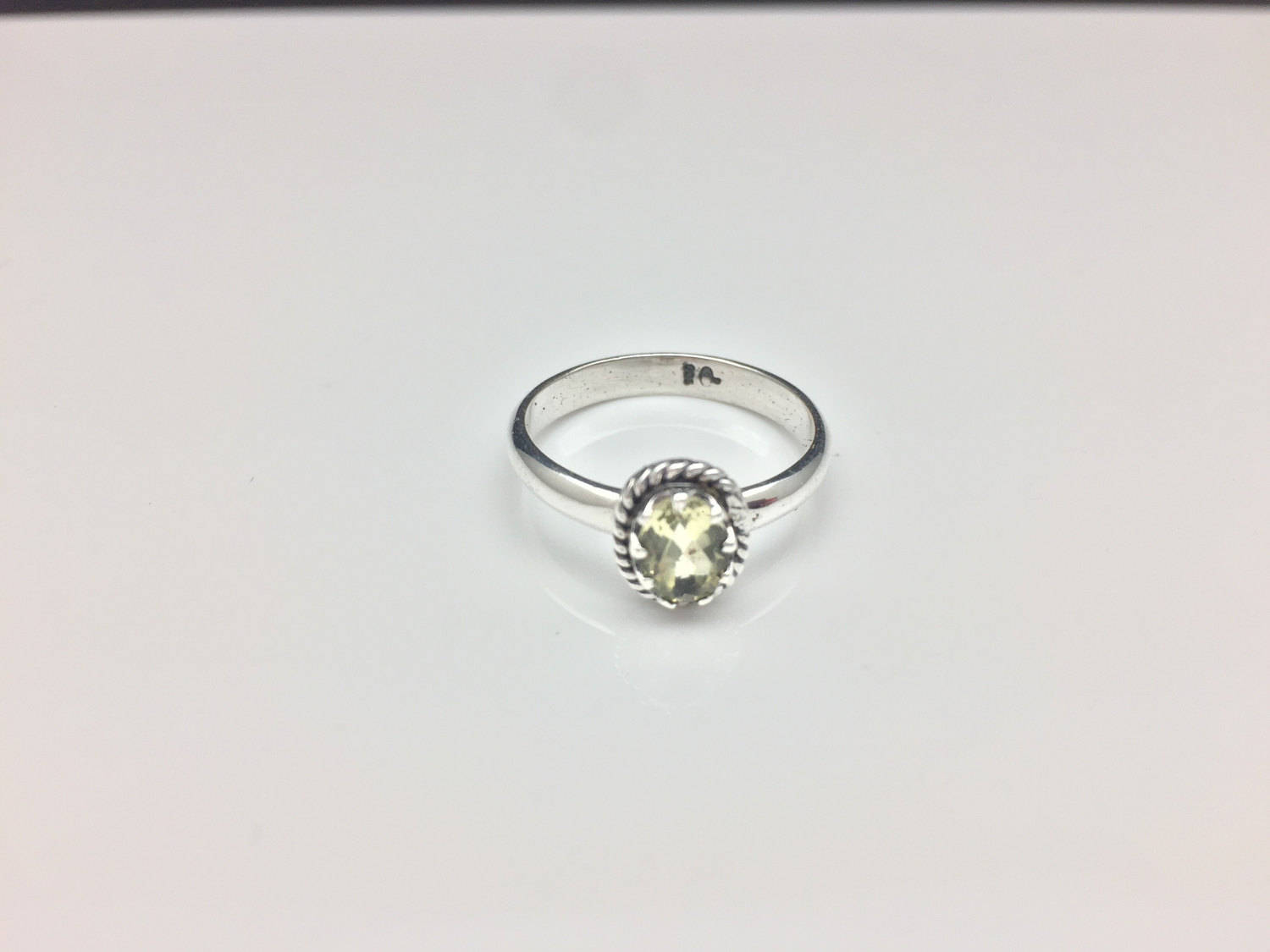 Lemon Quartz Ring // 925 Sterling Silver // Braided Oxidized | Etsy