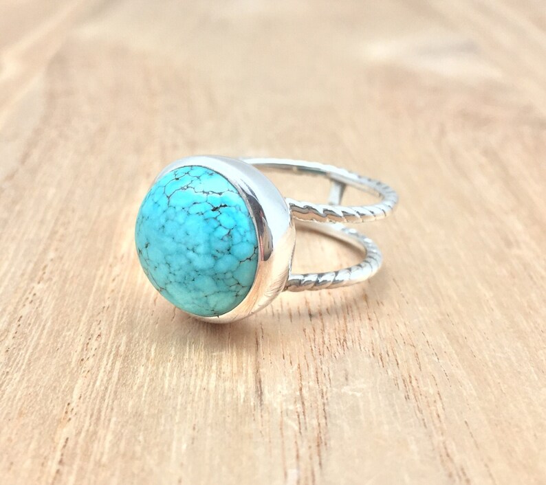 Turquoise Ring // 925 Sterling Silver // Natural Turquoise // | Etsy