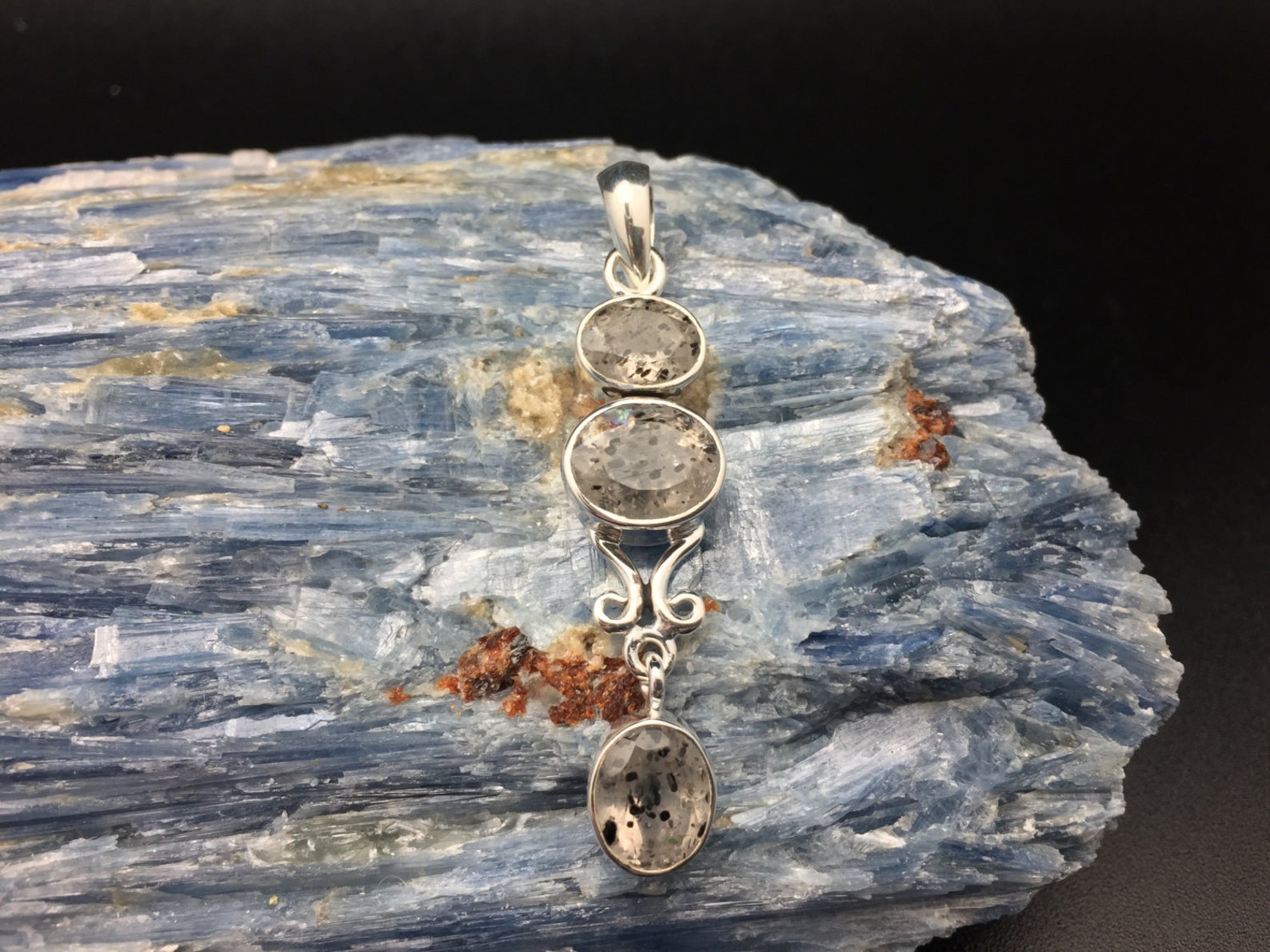 Needle Quartz Pendant // 925 Sterling Silver // Natural Quartz - Etsy
