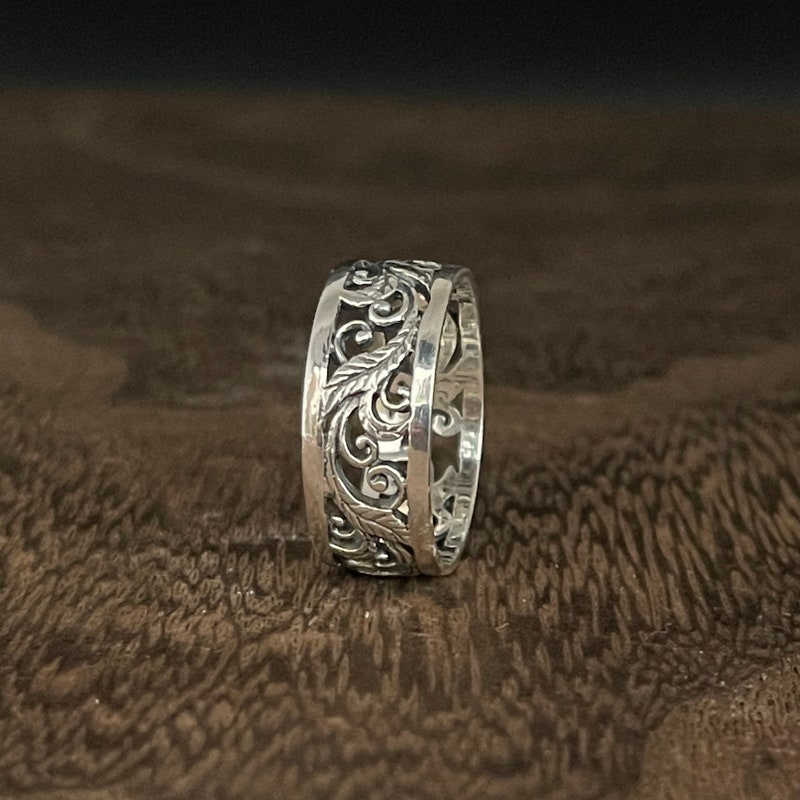 Filigree Silver Ring - Etsy