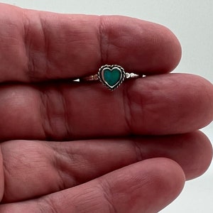 Braided Turquoise Heart Ring // 925 Sterling Silver // Genuine ...