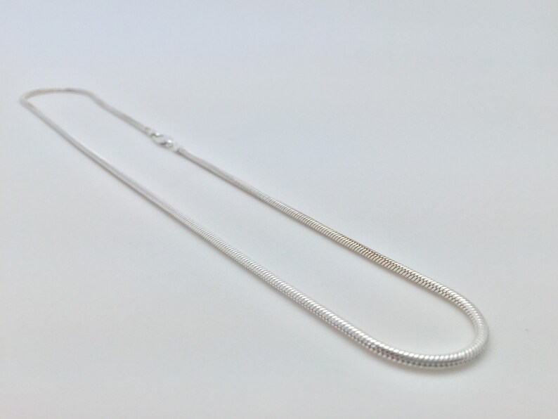 24 Snake Chain // Thick Gage // 925 Sterling Silver // - Etsy