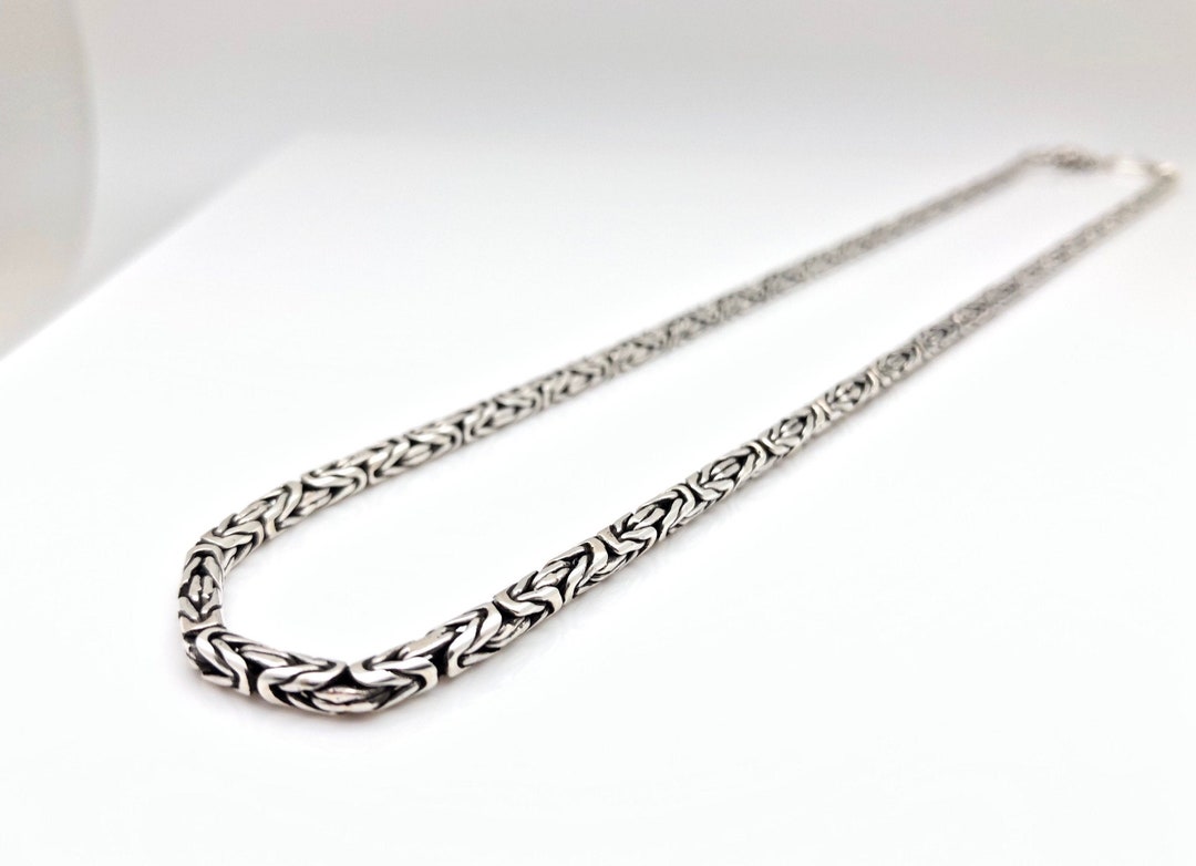 Bali Byzantine Chain // 3mm Medium Weight Bali Chain // 925 Sterling ...