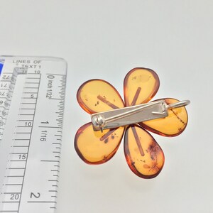 Natural Baltic Amber Broach Pendant // Handmade // 925 Silver ...