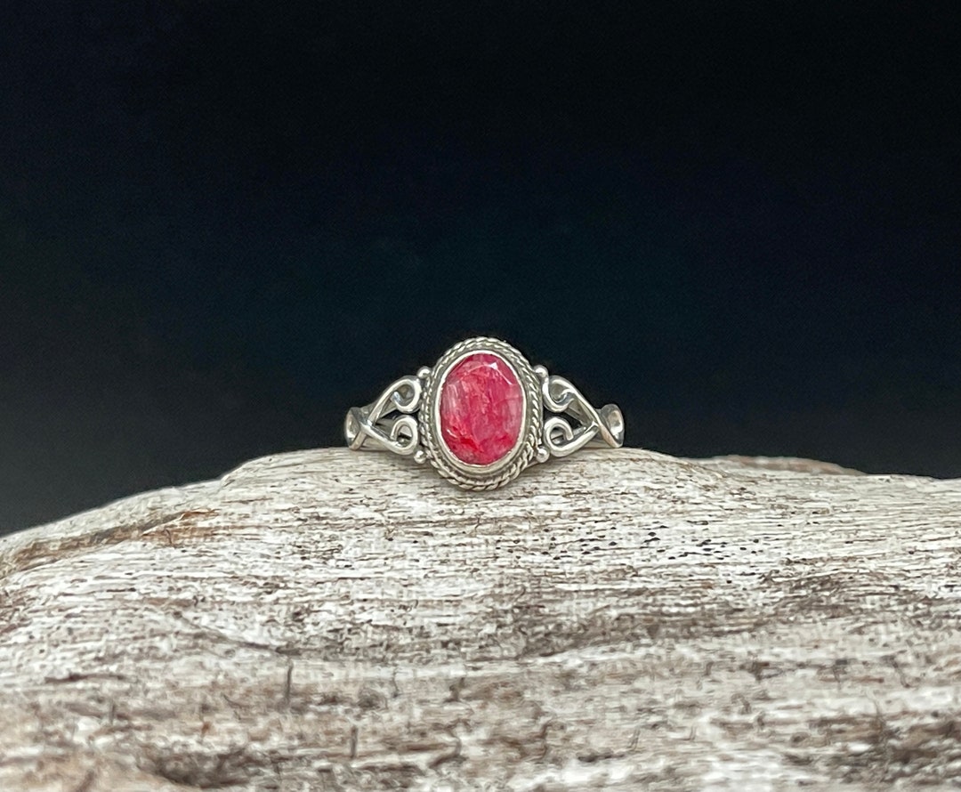 Celtic Ruby Sterling Silver Ring // Infinity Braid Ruby Ring // 925 ...