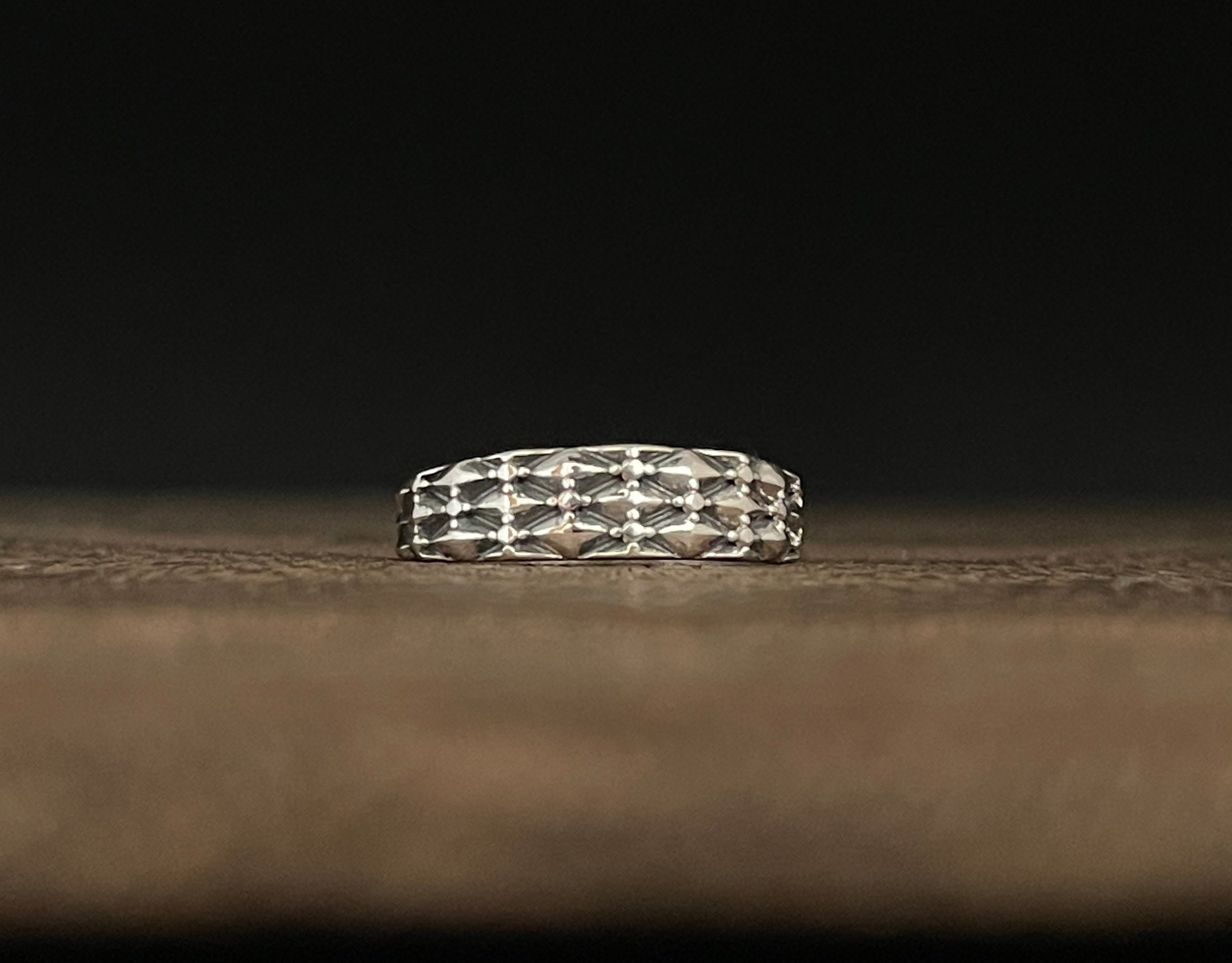 Matrix Design Silver Ring // 925 Sterling Silver // Handmade - Etsy UK