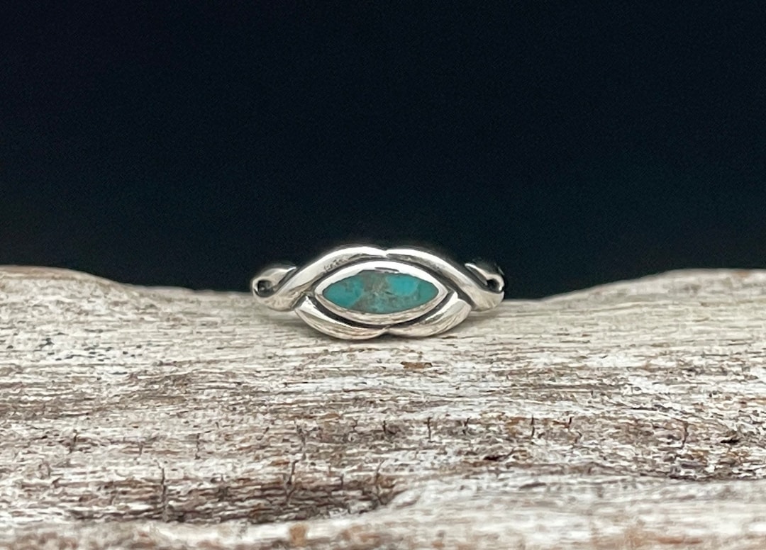 Infinity Turquoise Eye Ring // 925 Sterling Silver // Sizes - 5 to 10 ...