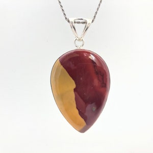 Mookaite Jasper Pendant // Mookaite Jasper Pendant // Teardrop Setting ...