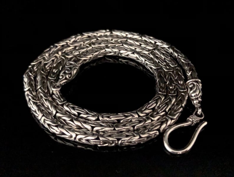 Bali Byzantine Chain // 3mm Medium Weight Bali Chain // 925 - Etsy