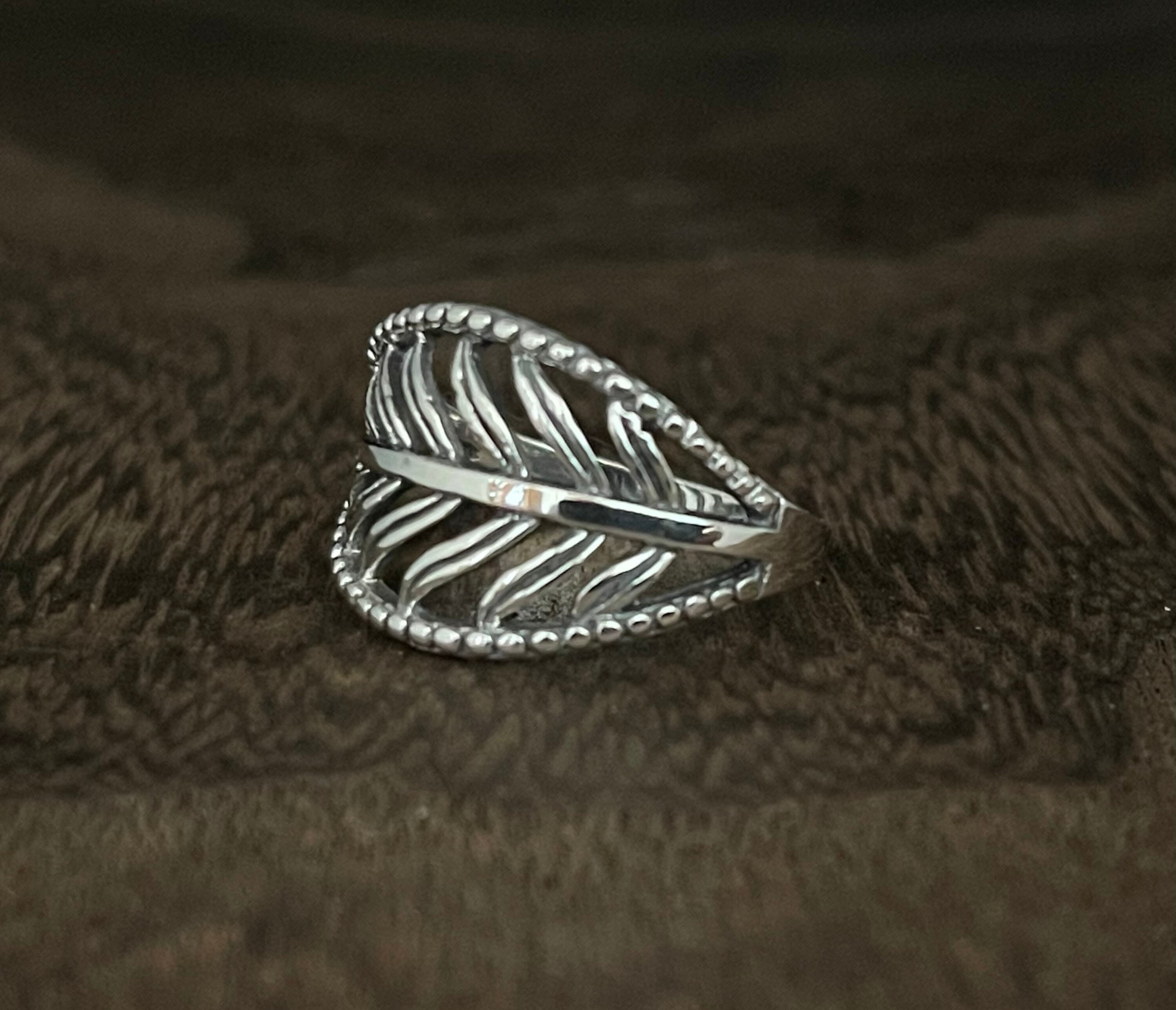 Fern Leaf Ring // 925 Silver Ring // Bali Leaf Ring - Etsy UK