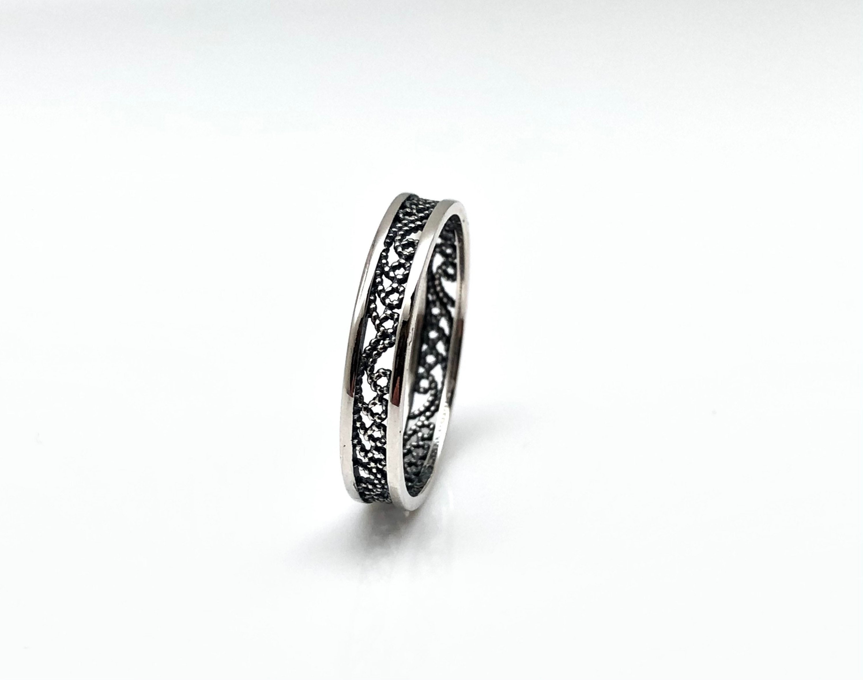 Thin Filigree Ring // 925 Sterling Silver // Filigree Bali - Etsy