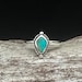 Rectangular Shape Turquoise Ring // 925 Sterling Silver With Genuine ...