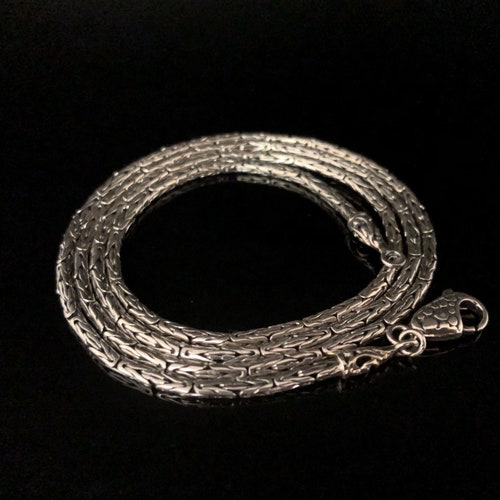Sterling Silver Bali Chain - Etsy