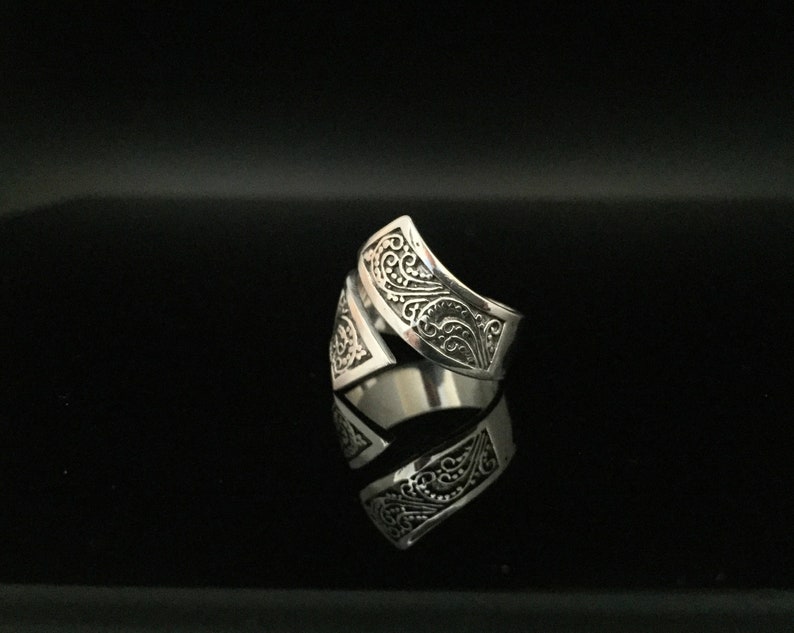 Bali Pattern Wrap Around Ring // 925 Sterling Silver // - Etsy