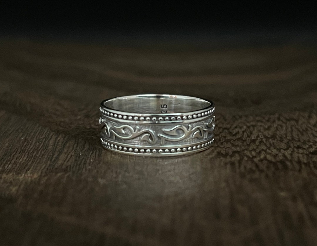 Bali Vines Silver Ring // 925 Sterling Silver // Oxidized - Etsy