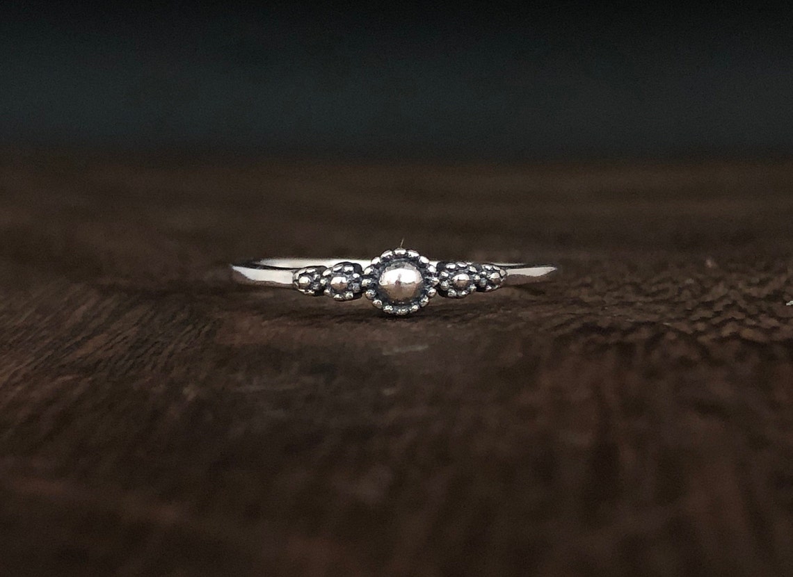 Balinese Stack Ring // 925 Sterling Silver // Oxidized | Etsy