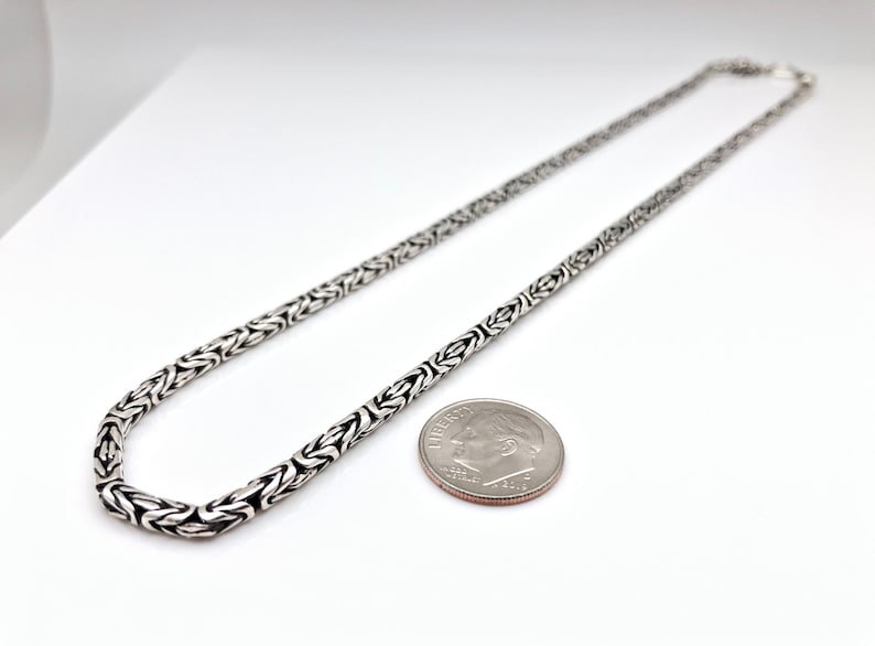 Bali Byzantine Chain // 3mm Medium Weight Bali Chain // 925 - Etsy
