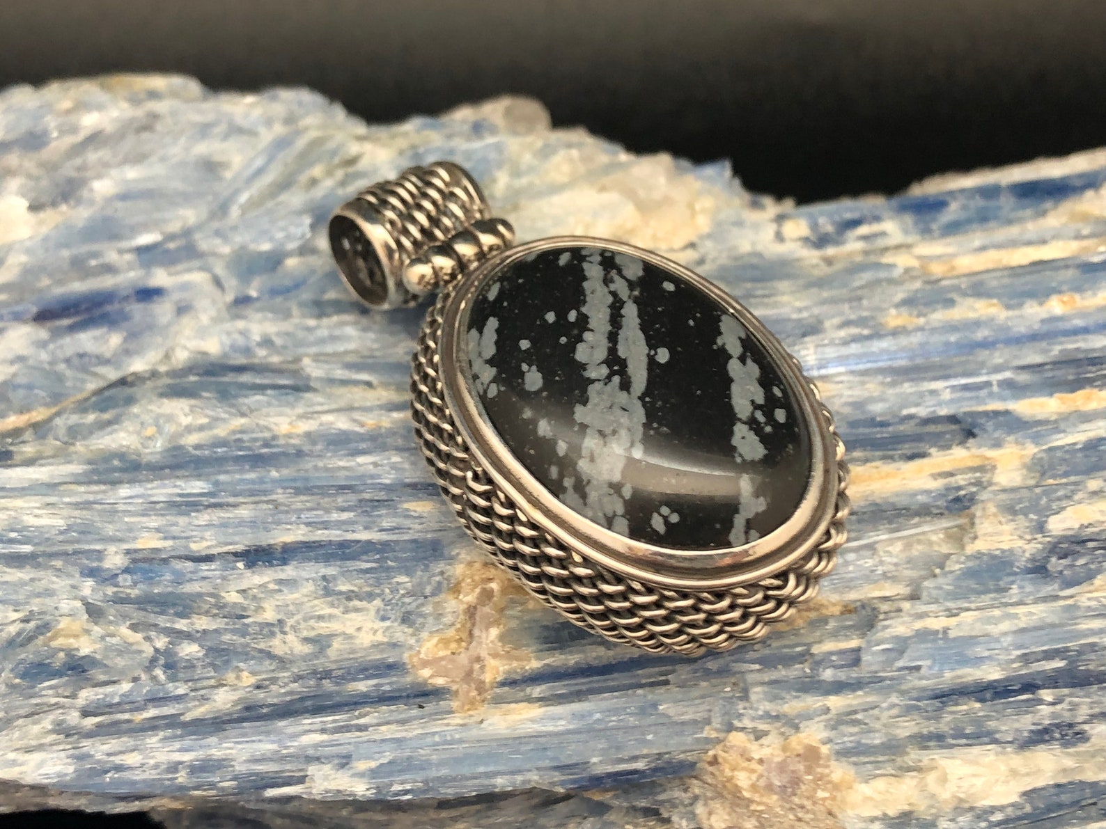 Snowflake Jasper Pendant // Silver Jasper Pendant // Sterling - Etsy