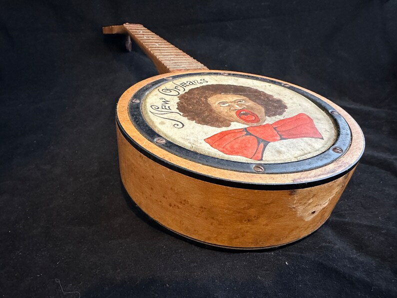 Antonio Romano Painted Banjolele New Orleans Musician Folk Art Outsider ...