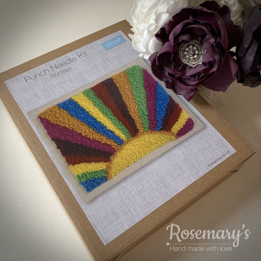 Make Your Own DIY Rainbow Sunrays Punch Needle Kit by Trimits - Etsy UK