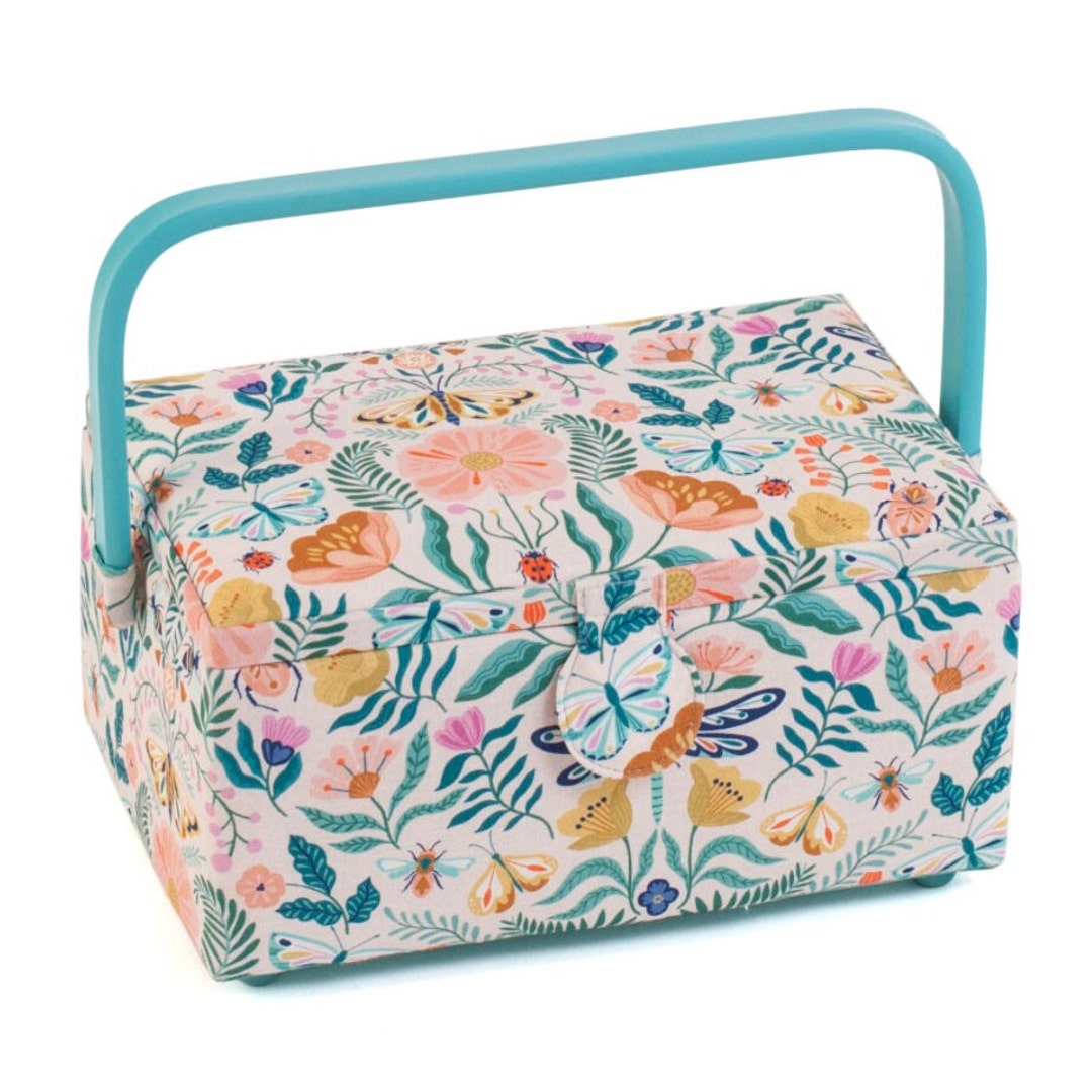 Butterfly Bee Ladybird Flower Flutterby Medium Sewing Box by Hobbygift ...