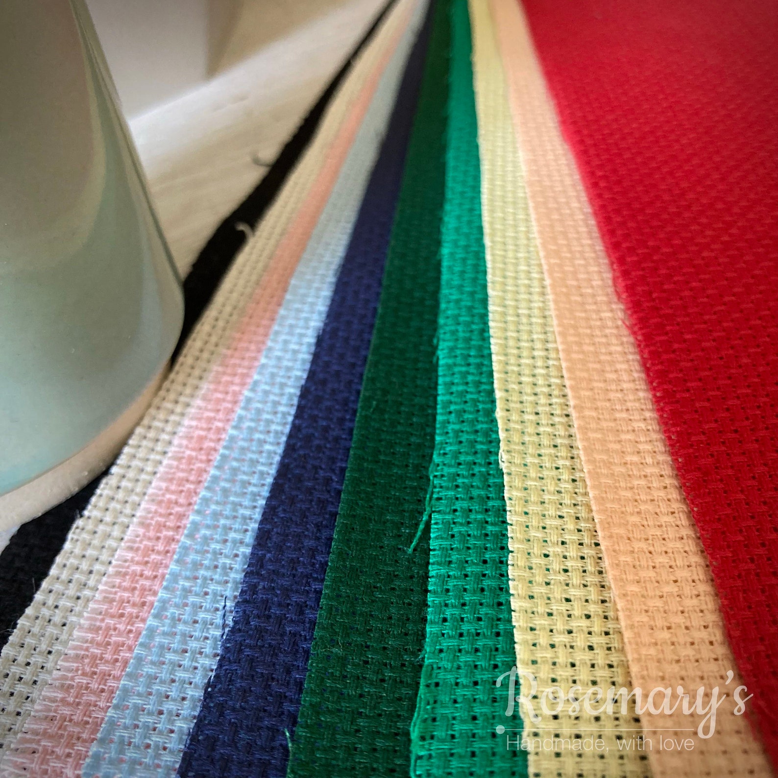 Aida 14 Count Cross-stitch Embroidery Sewing Mesh Cotton Fabric Java ...