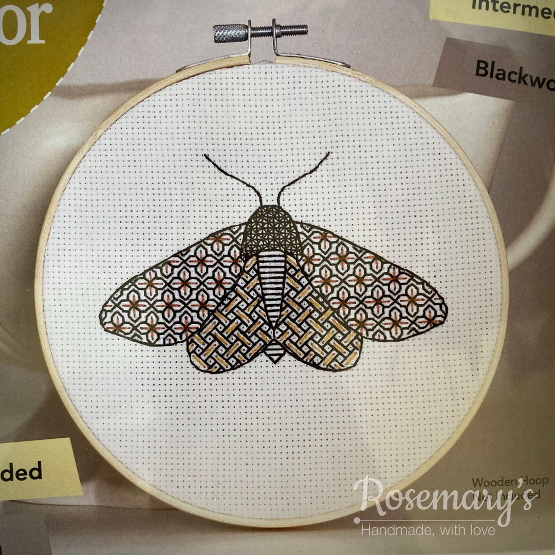 Make Your Own DIY Moth Embroidery Intermediate Kit by Anchor - Etsy