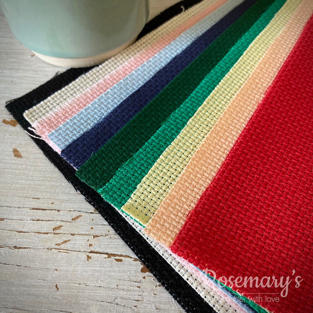 Aida 14 Count Cross-stitch Embroidery Sewing Mesh Cotton Fabric Java ...