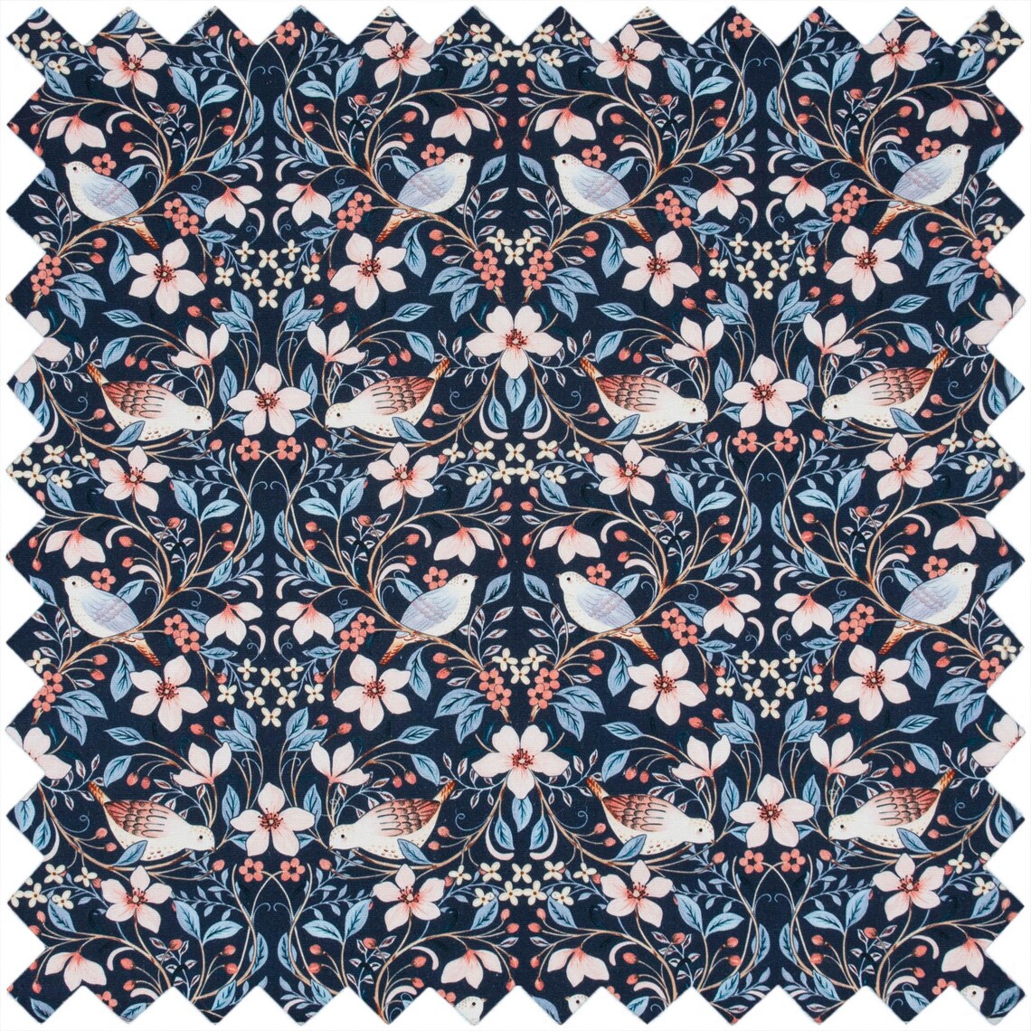 Embroidered Blossom Birds William Morris Style Large Sewing Box by ...