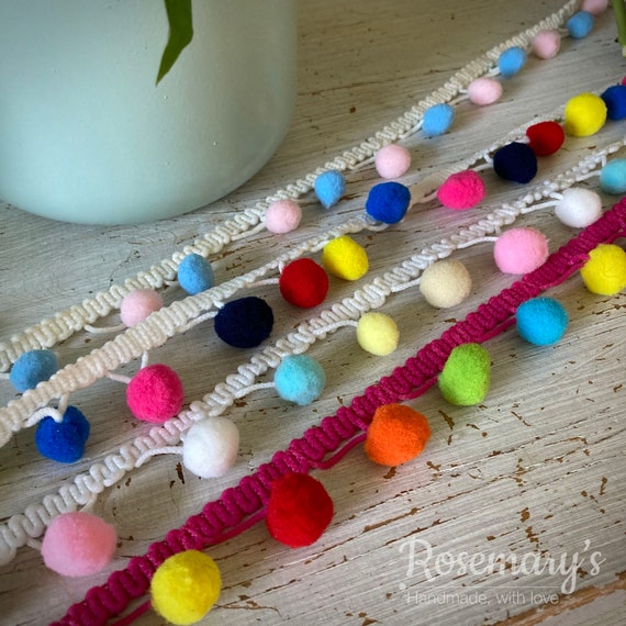 Pom Pom Trim 15mm 4 Colours to Choose From Choose Your Own - Etsy
