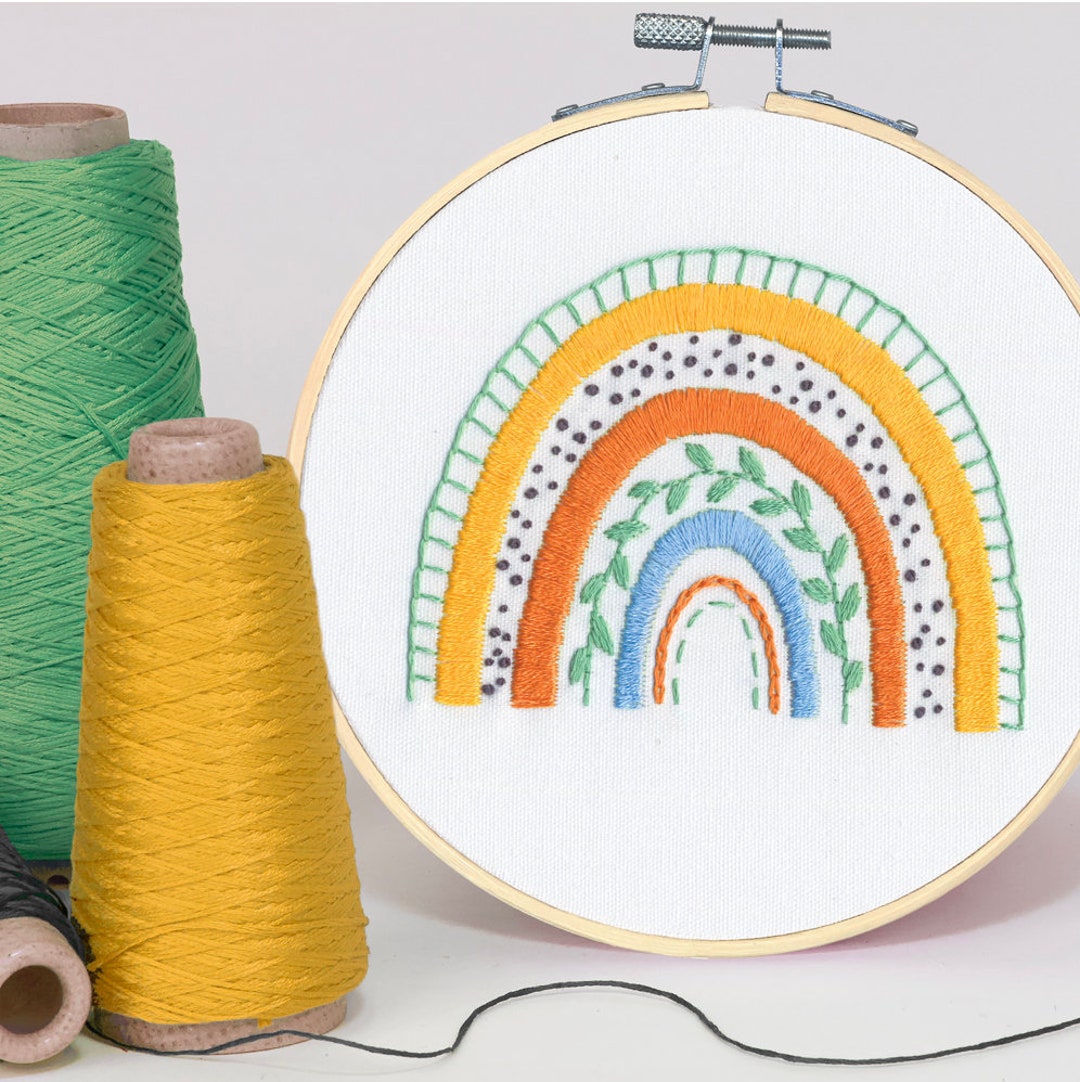 Make Your Own DIY Rainbow 6" Hoop Kit by Dimensions - Etsy