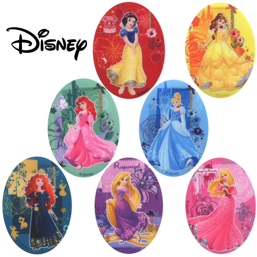 Disney Princesses Motif / Patch Ariel, Belle, Cinderella, Merida ...