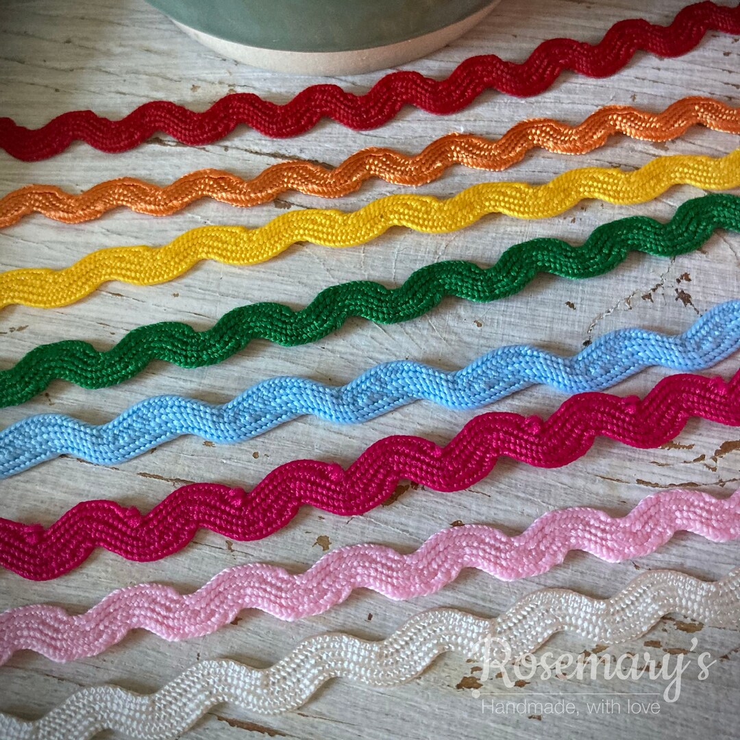 High Quality Ric Rac Rayon 7mm With 23 Colours to Choose From, Choose ...