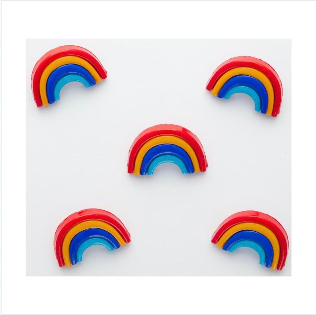 Rainbow Button 25mm 1inch Nylon by Wonder Buttons. - Etsy